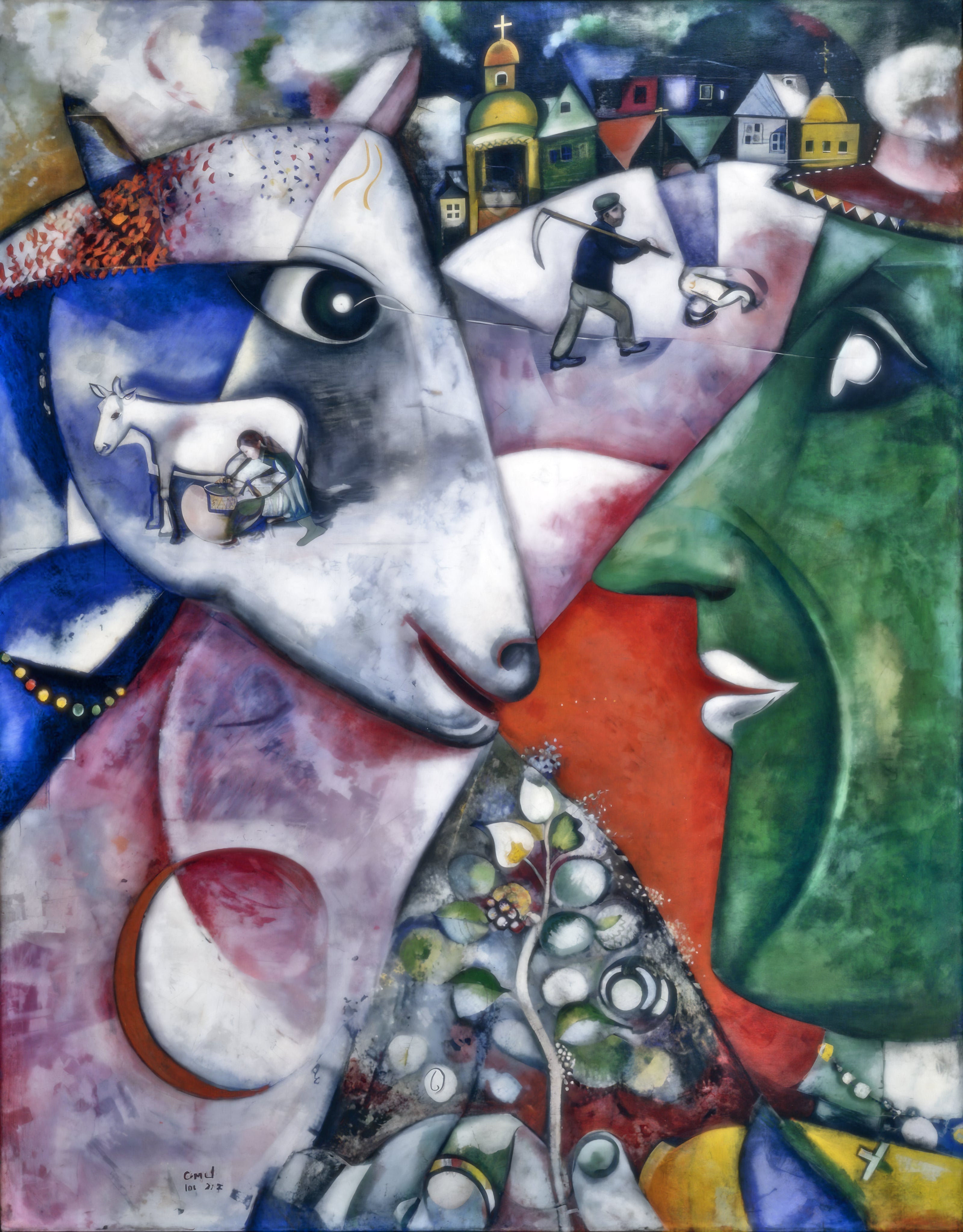 I and the Village by Marc Chagall, 1911 – Ahamagi Art